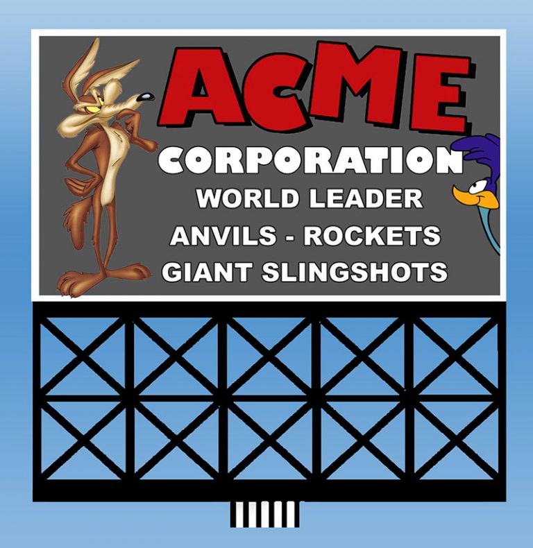 Acme sign from Miller Engineering - Model Railroad News